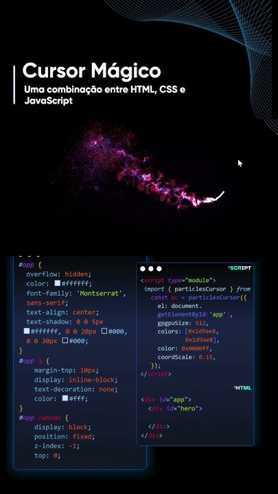 O que achou desse efeito de texto CSS exclusivo com efeitos de partículas dinâmicas #html - YouTube
