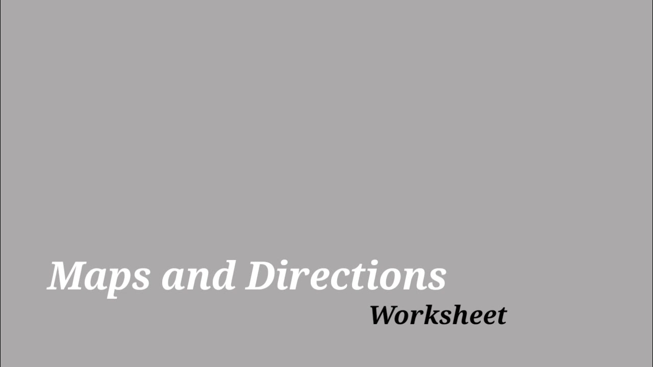 EVS Class- 3rd Chapter-3 (Topic-Maps and Directions)Part-7 - YouTube