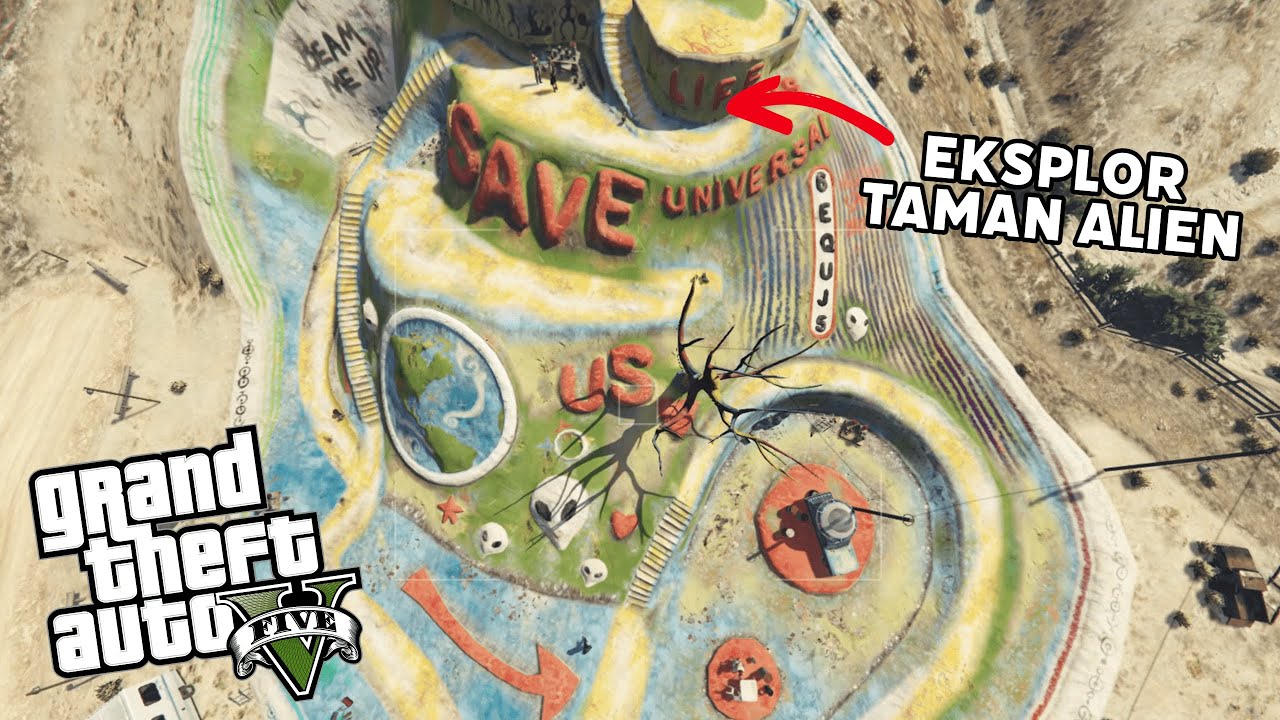 MISTERI DALAM TAMAN ALIEN "BEAM ME UP" - GTA V - YouTube