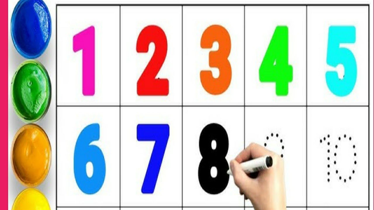 1234 number counting, numbers 1 to 10 numbers, 1234 learning for kids ...