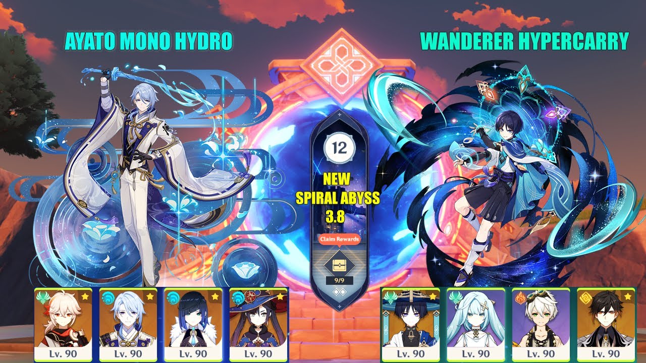 Ayato Mono Hydro and Wanderer HyperCarry - NEW 3.8 Spiral Abyss Floor ...