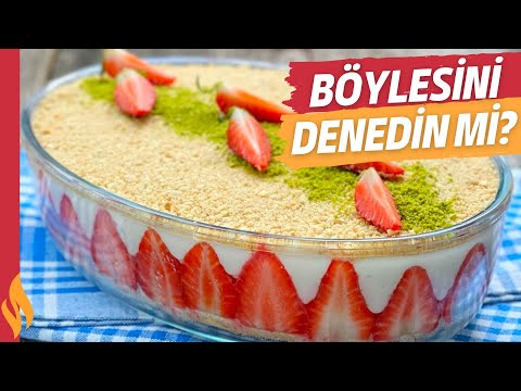 Kaşık Kaşık Yemek İsteyeceğiniz Borcamda Magnolia Tatlısı 🍓 20 Dakikada Hazır! 🤩