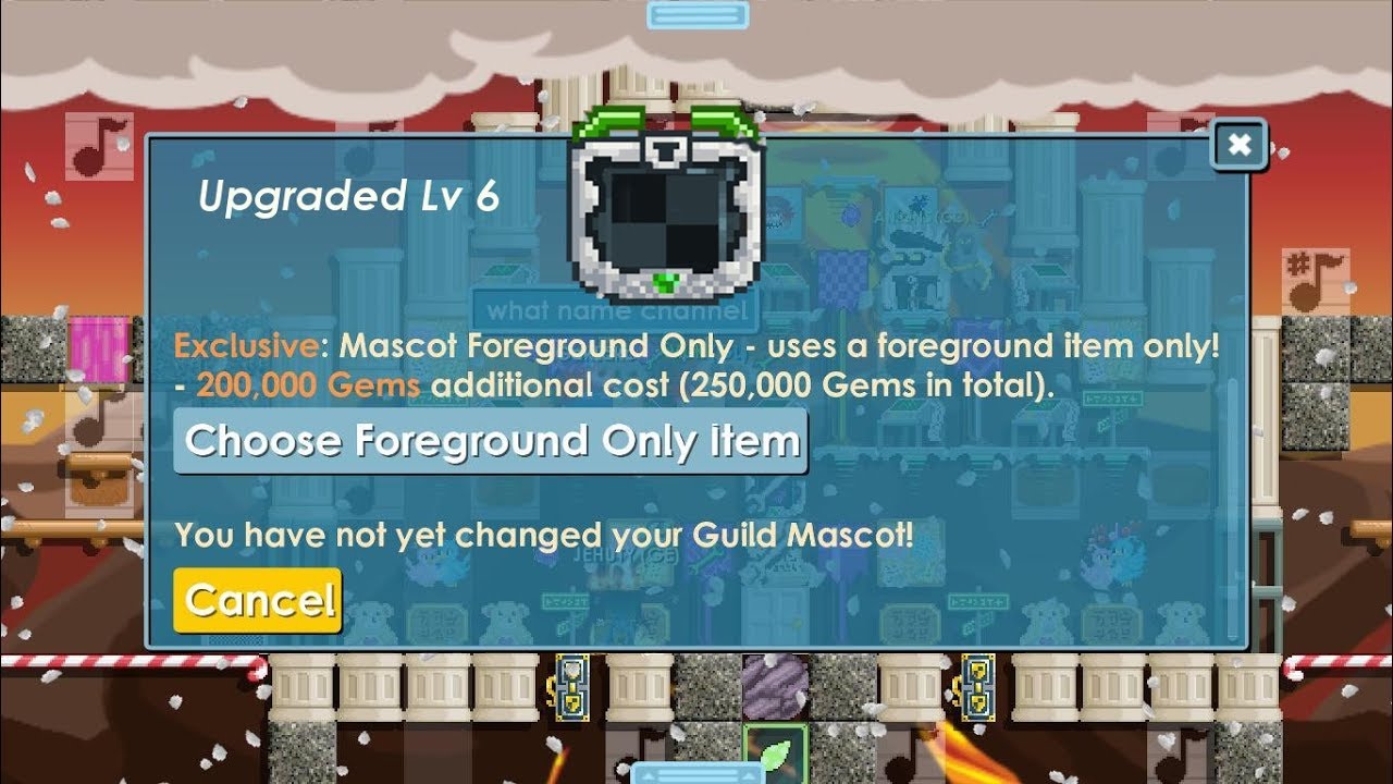 Growtopia ~ Upgrading Guild to Lv6 + Foreground only mascot - YouTube