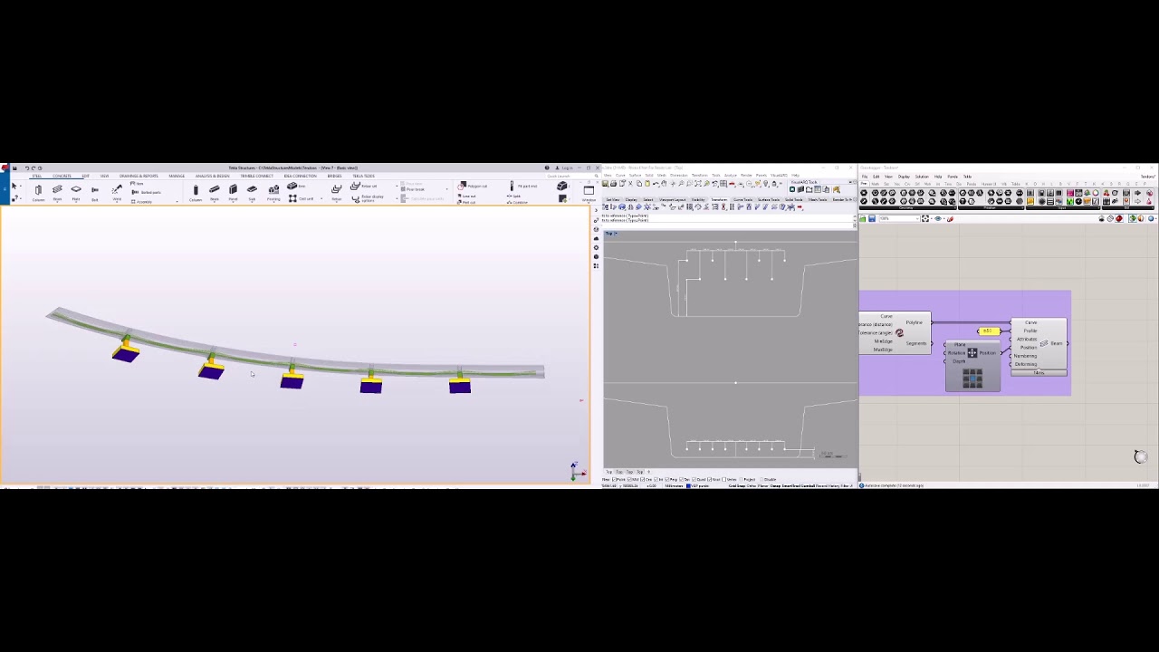 Tendon generation for double curved bridge deck - YouTube