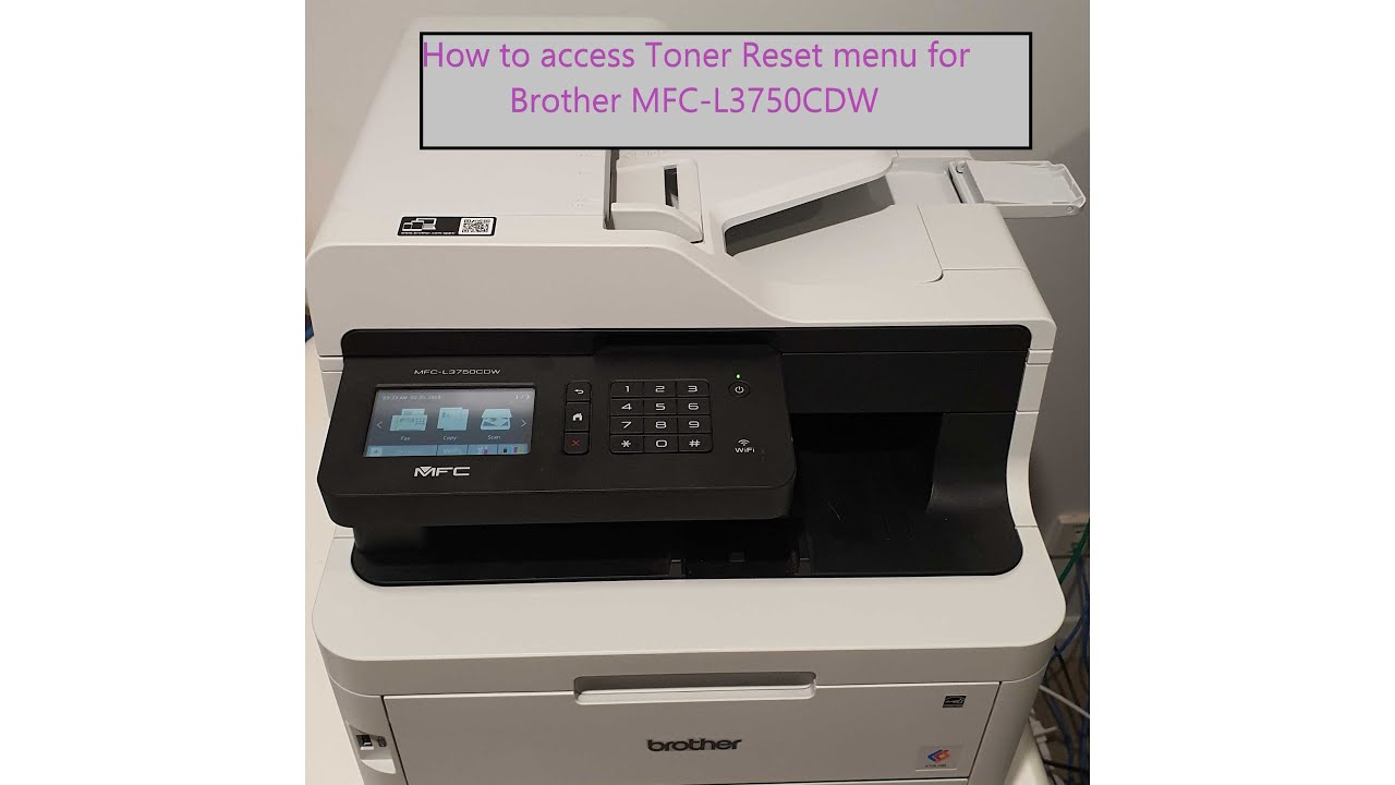 Brother MFC-L3750CDW - How to easily access the Toner Reset menu - YouTube
