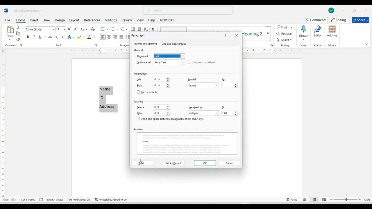 How to Add Dotted Lines in Word Table of Contents | Microsoft Word ...