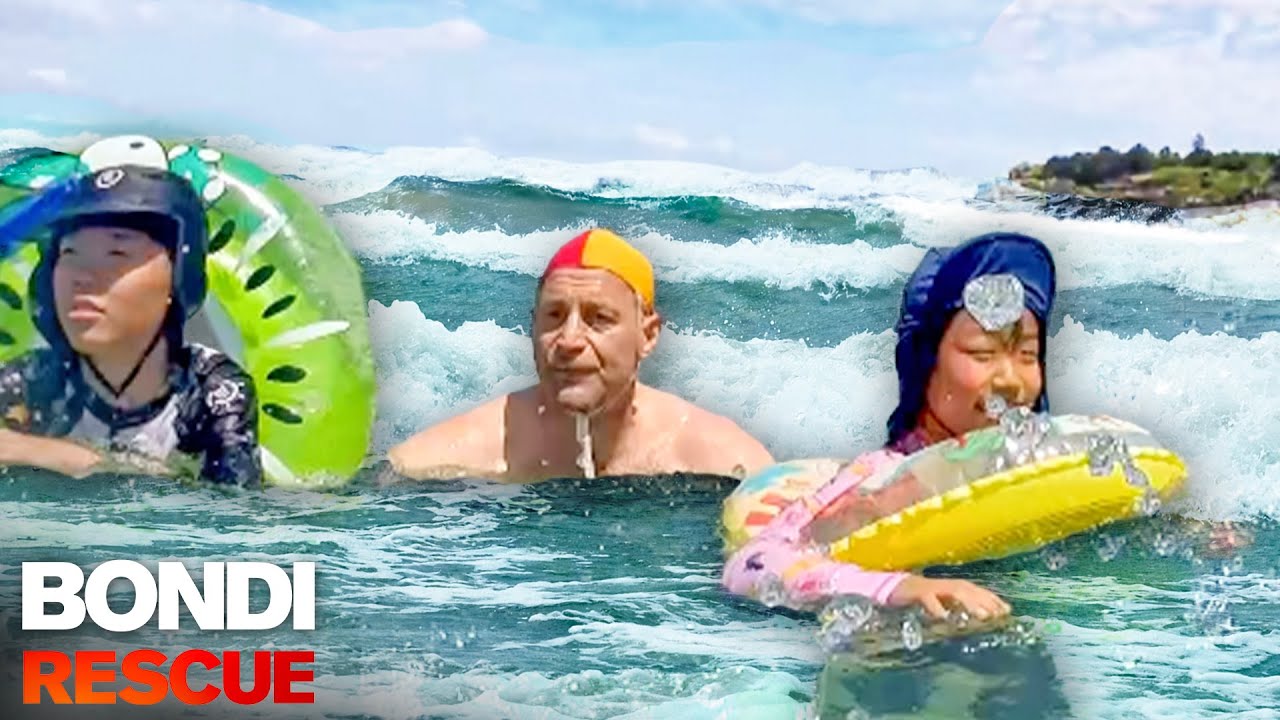 Two Children Left Unsupervised In Rough Surf - YouTube