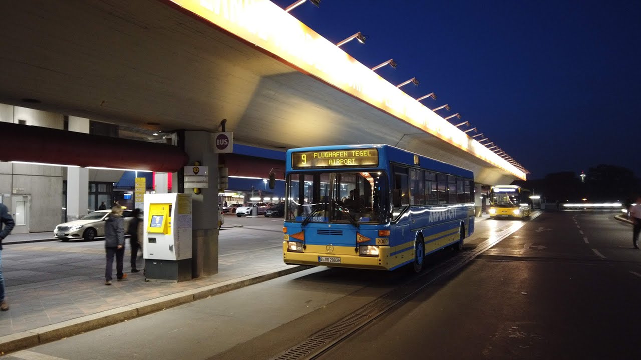 Letzte Fahrgastfahrt zum TXL auf der BVG Linie 109 (9) mit Wagen 2000 ...