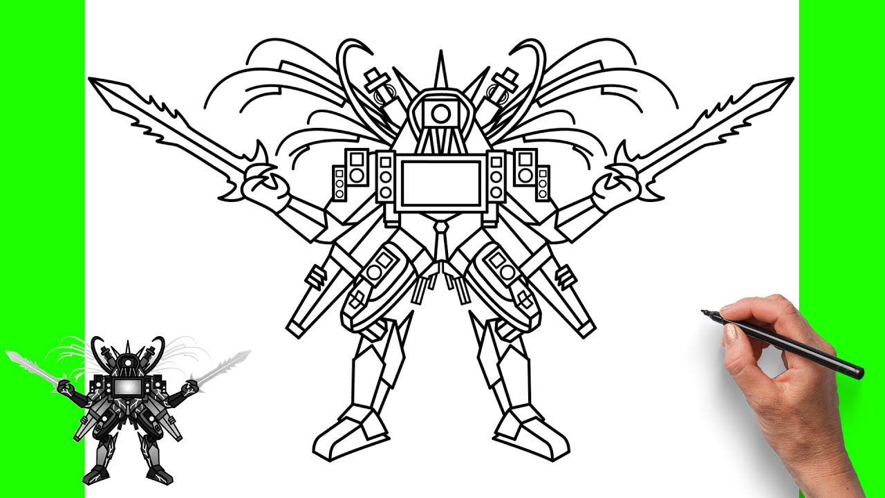 How to Draw WHITE TRI TITAN | Skibidi Toilet | EASY | STEP BY STEP ...