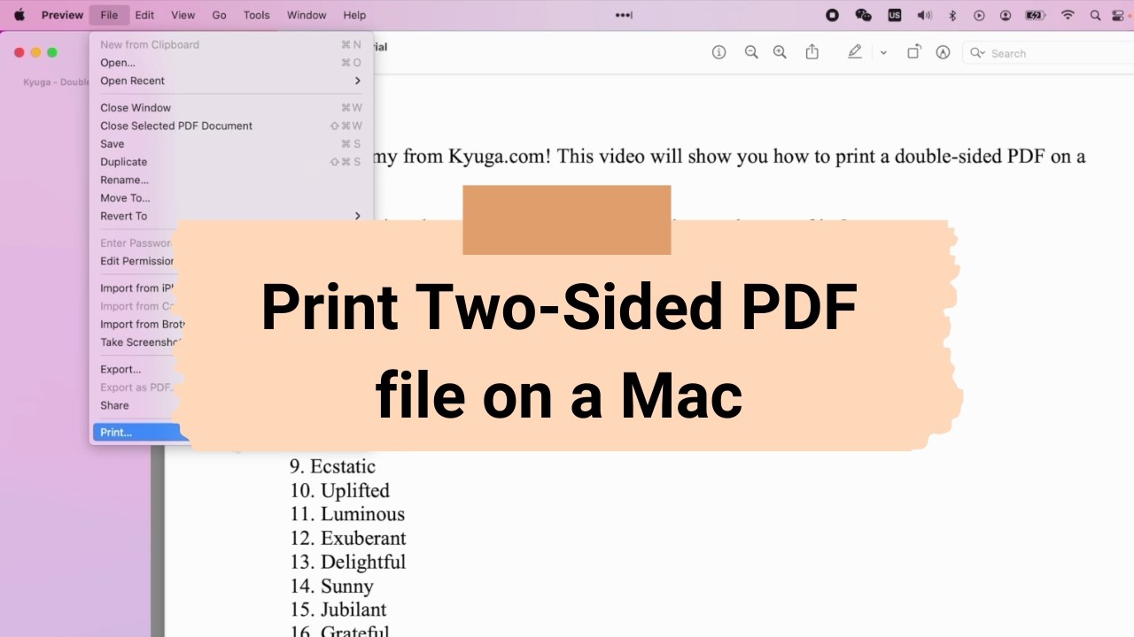 How to print two-sided PDF file on a Mac | Step-by-Step Tutorial - YouTube
