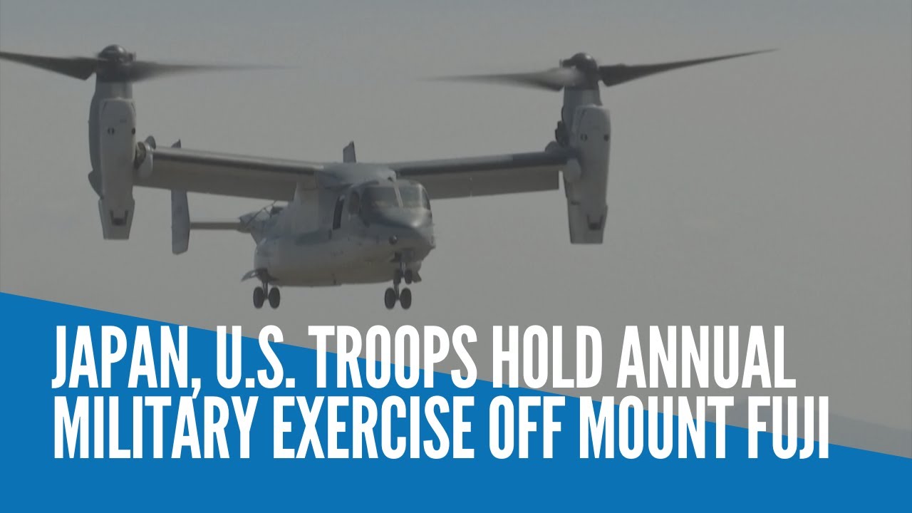 Japan, US troops hold annual military exercise off Mount Fuji - YouTube