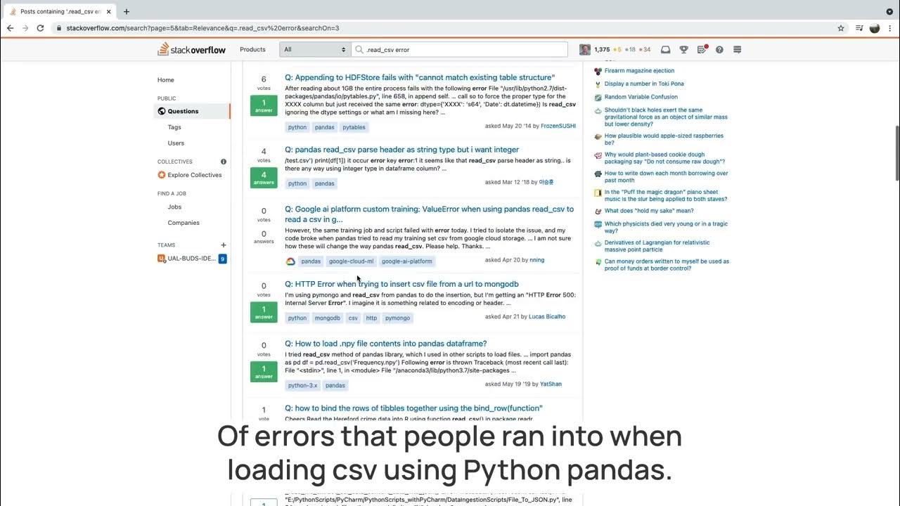 Troubleshooting using Stackoverflow - Data Cleaning Intro - YouTube