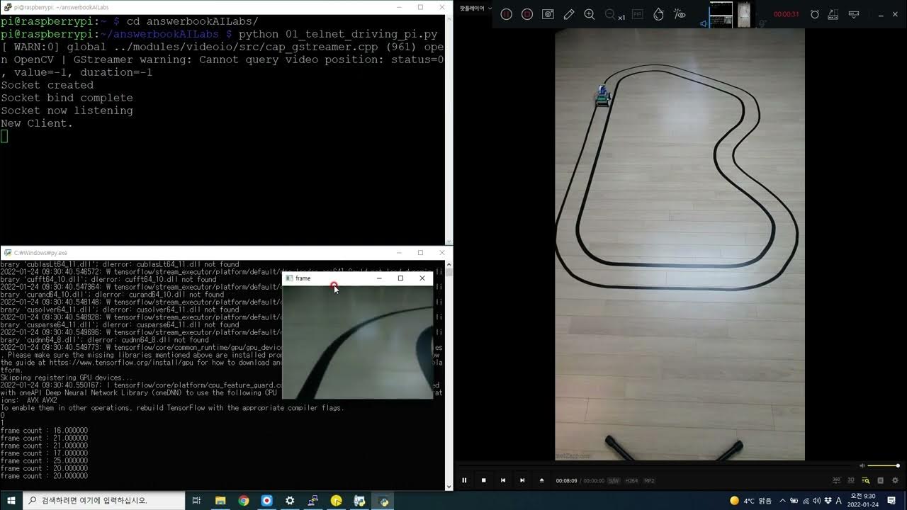 라즈베리파이 인공지능 자율주행 자동차(raspberry pi autonomous car) - YouTube