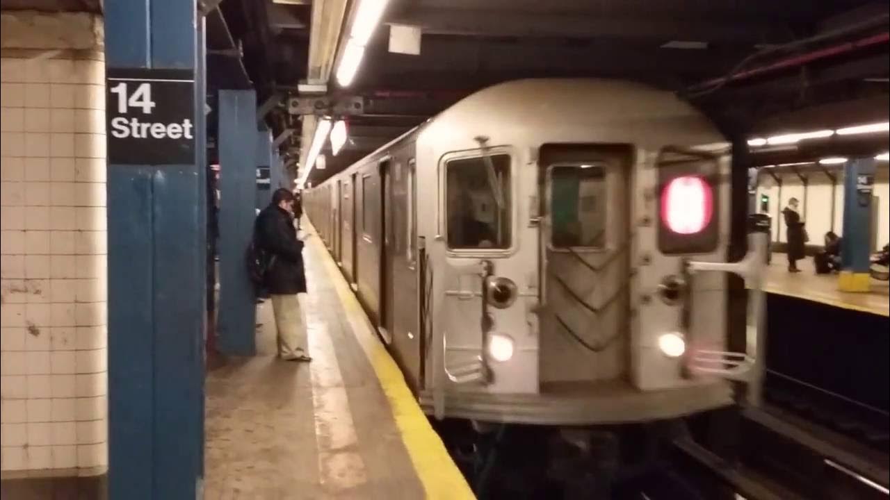 IRT 7th Avenue: Kawasaki R62 (3) train @ 14th Street - YouTube