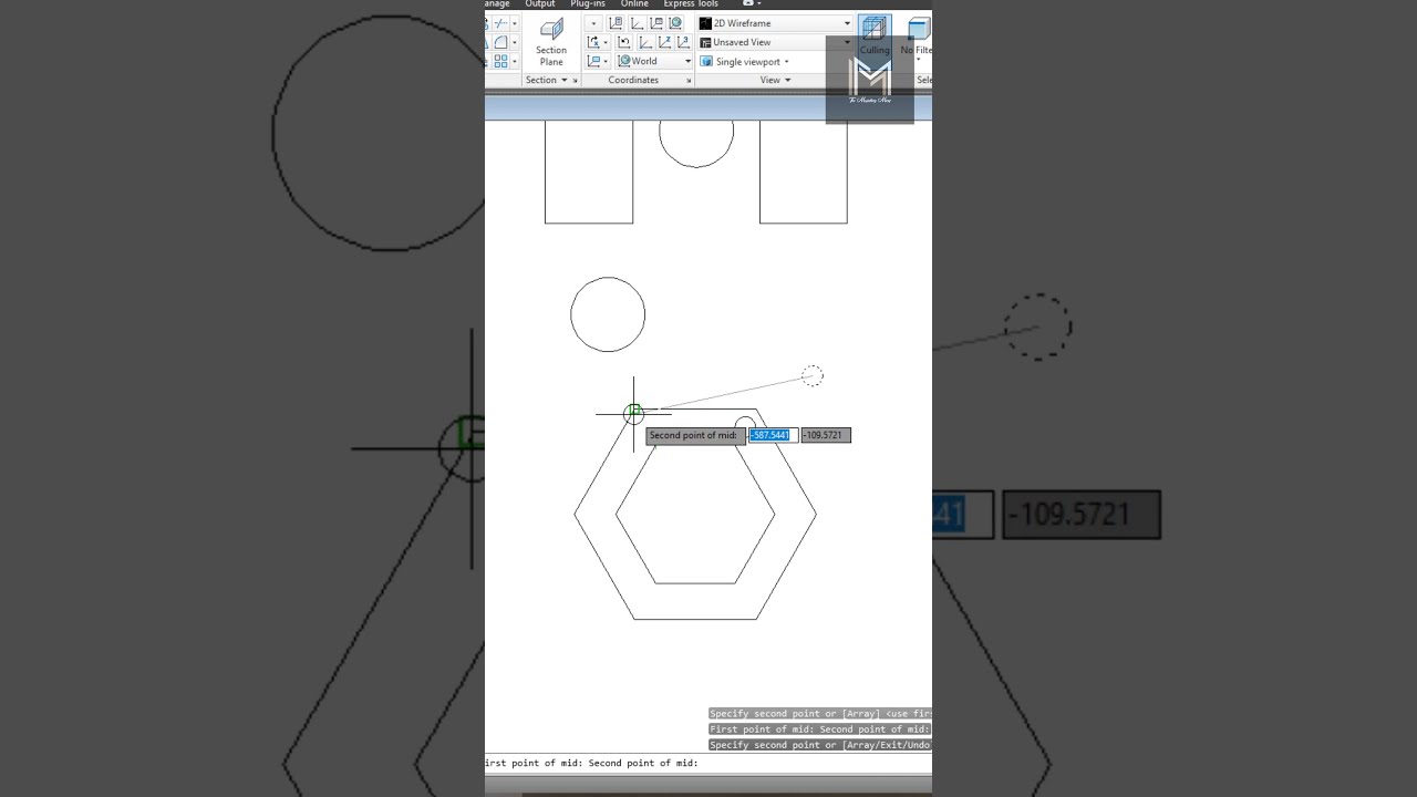 Quick AutoCAD Tip How To Use Mid Between Two Points Command shorts shortsyoutube Quick AutoCAD Tip How To Use Mid Between Two Points Command shorts shortsyoutube