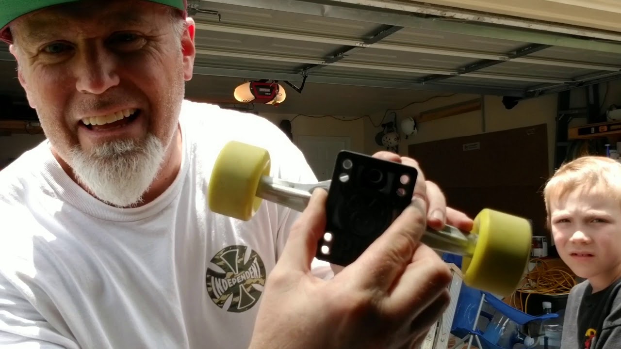 Skate lab, Grind King inverted king pins install on Bear Polar Bear ...