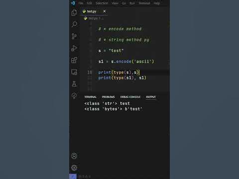 encode Method - String Methods Python - YouTube