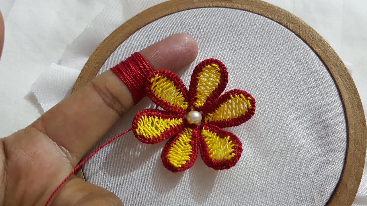 wow Amazing idea Finger new Trick Flower Hand Embroidery with Hack ...