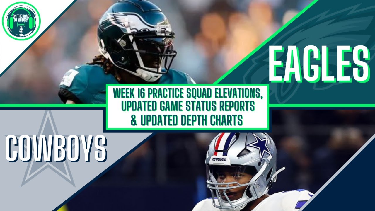 Eagles @ Cowboys Wk 16 Practice Squad Elevations, Roster Moves, Game ...