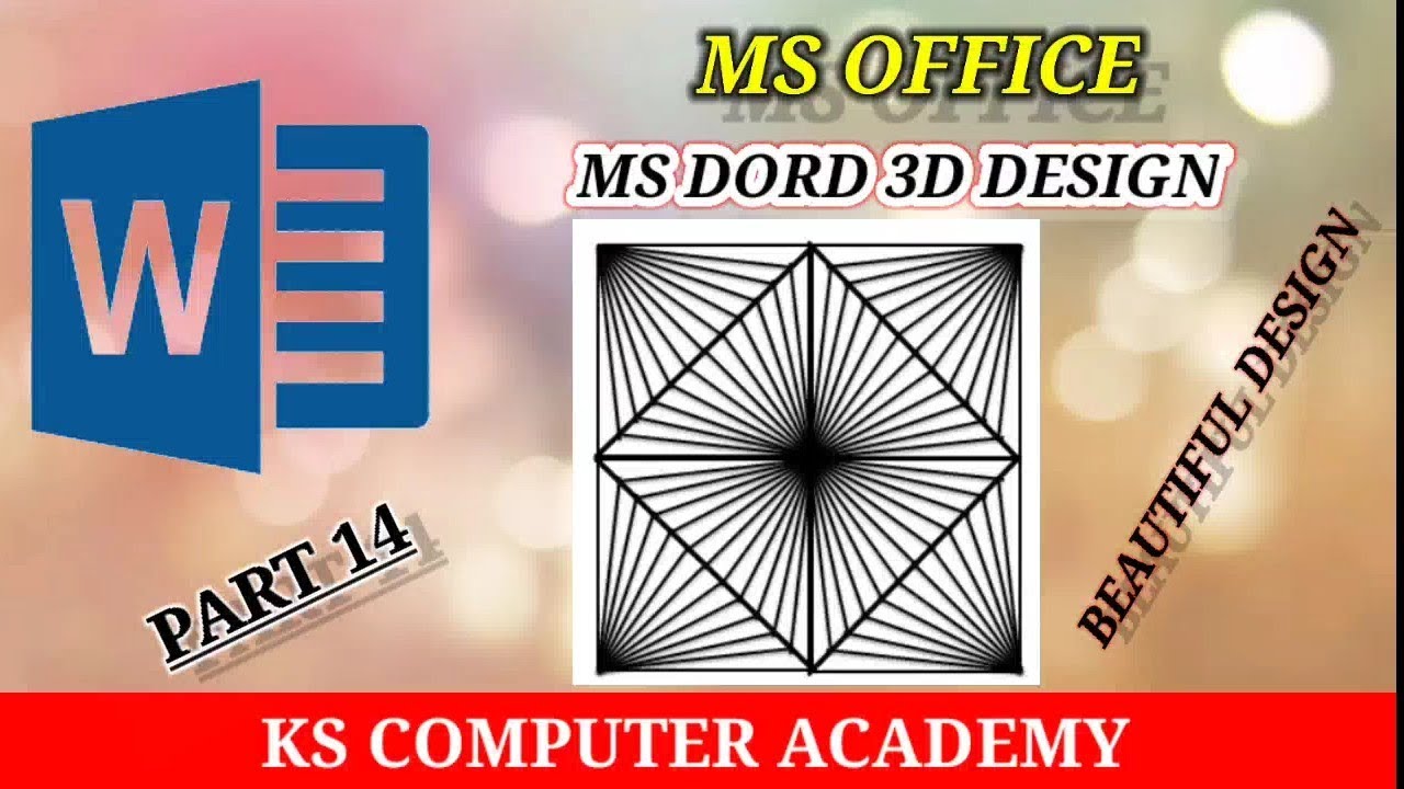 Ms Word Me Sample 3D Design Kese Bantey hna || How To Create Beautiful ...