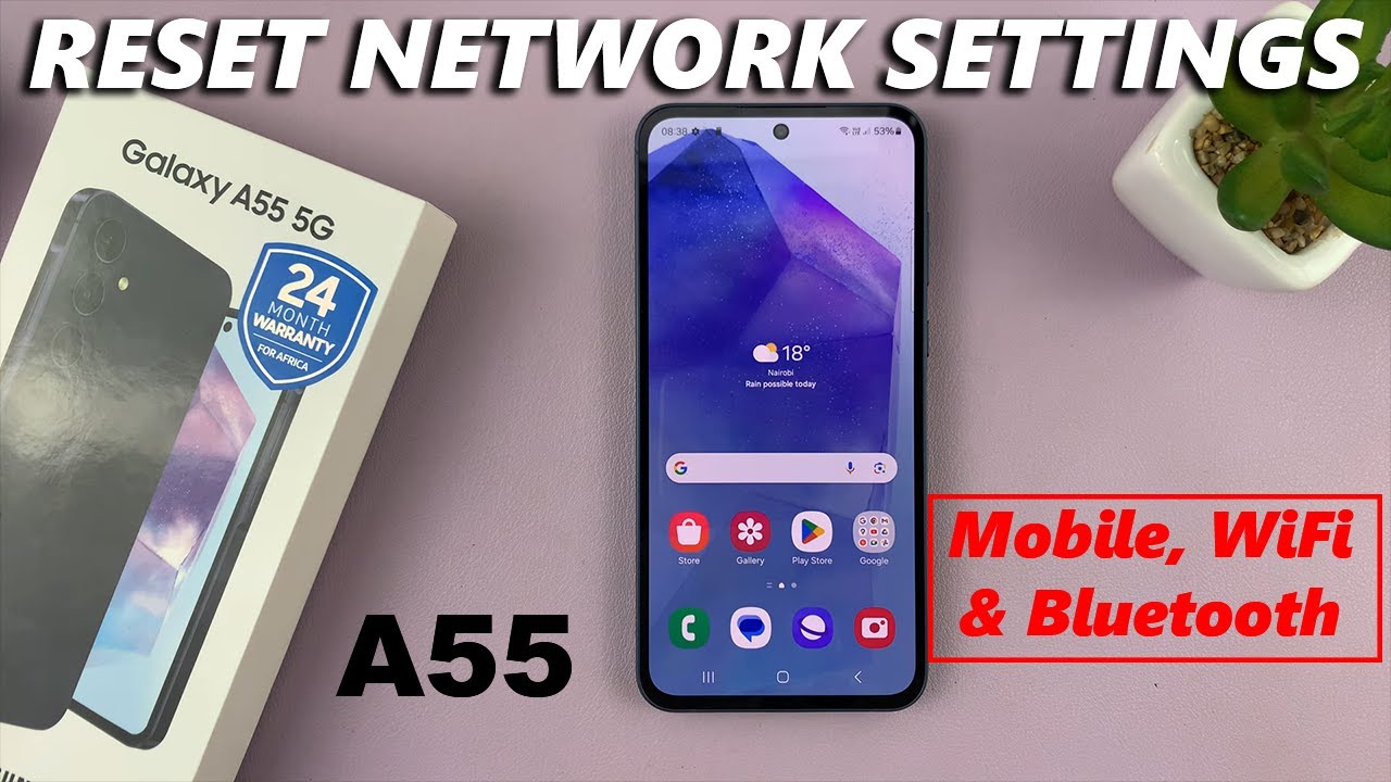 How To Reset Network Settings On Samsung Galaxy A55 5G - YouTube