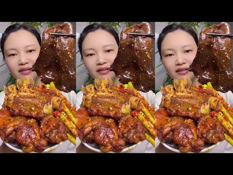 Let's Eat Jin Braised Chicken and Pork Ribs Eating Show | Spicy Food | Really Delicious