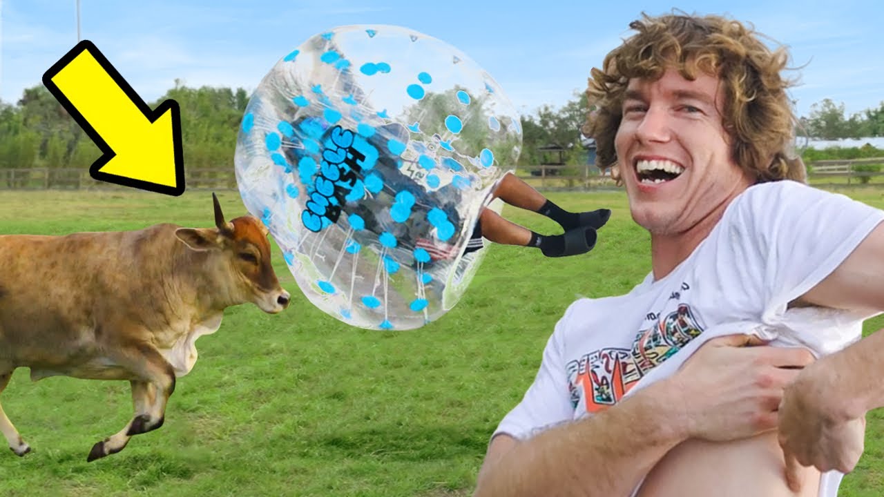 Bull vs Bubble Boy! - YouTube