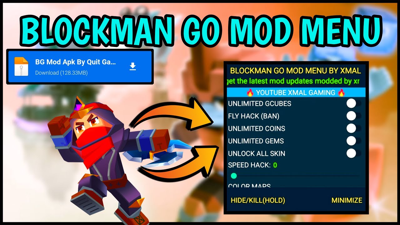 Blockman Go Mod Menu Latest || Fly Hak - Speed Hak - Unli Keys - Color ...