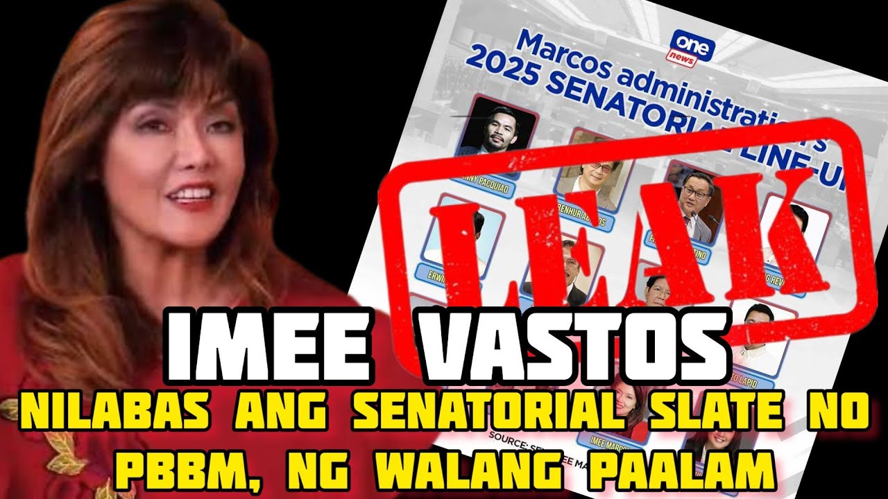SENATORIAL LINE UP NI PBBM- TSINISMIS NI IMEE MARCOS NG WALANG ...