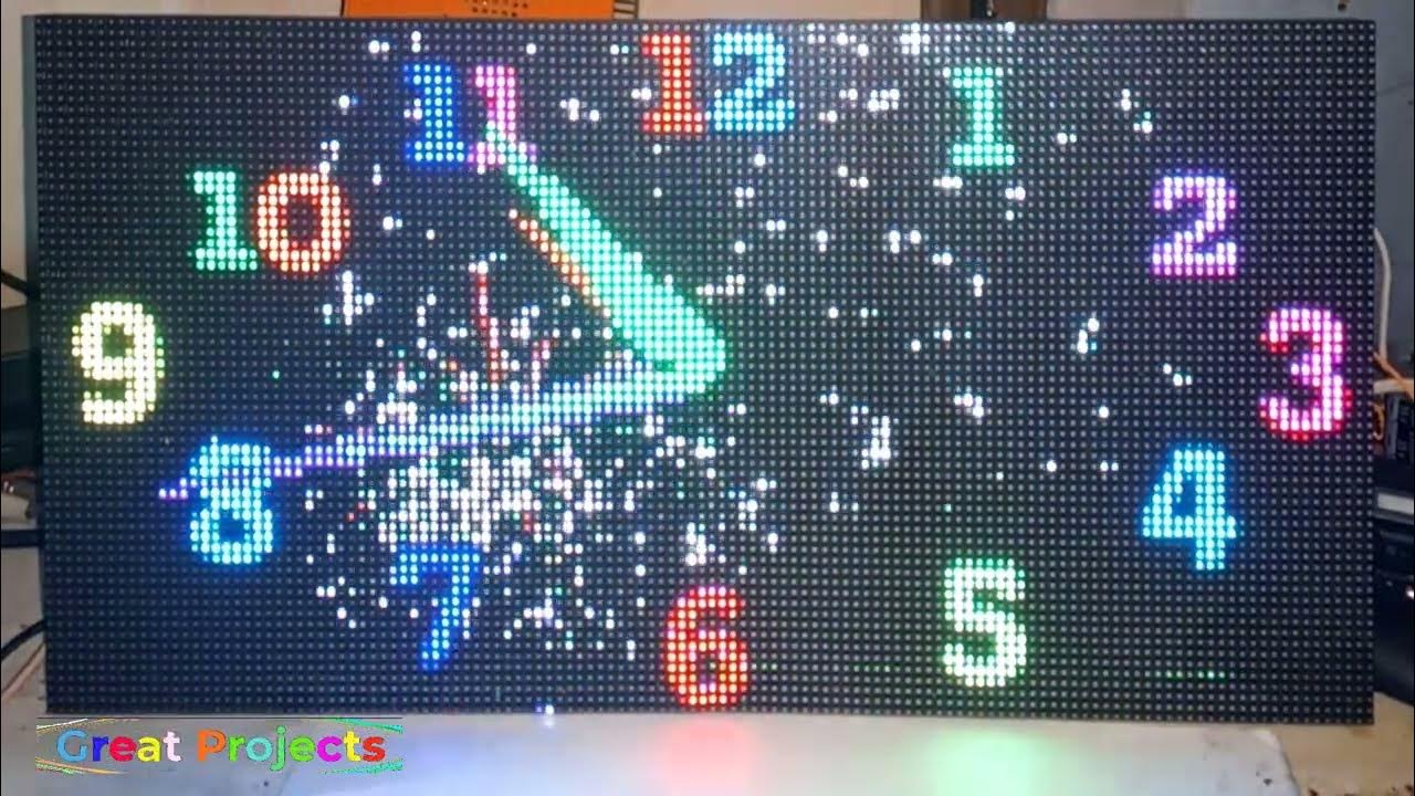 Two P3 Matrix 64x64 Analoge Clock With ESP32 128x64 - YouTube