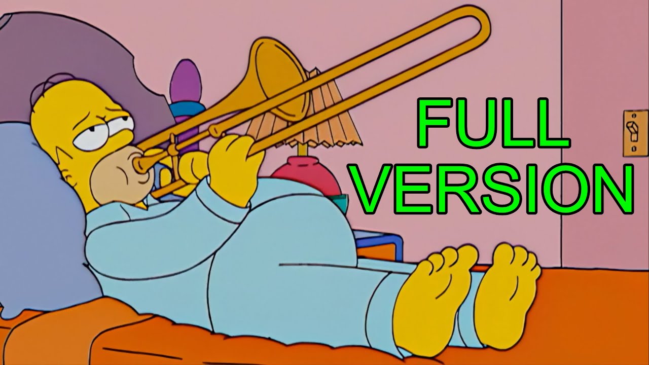 Homer plays the entire greensleeves folksong on trombone - YouTube