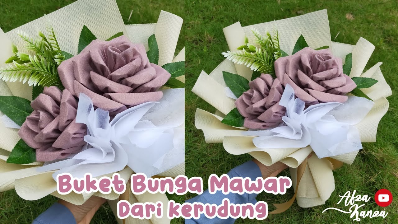Cara Membuat Buket Bunga Mawar Dari Kerudung | Buket Hijab | Buket ...