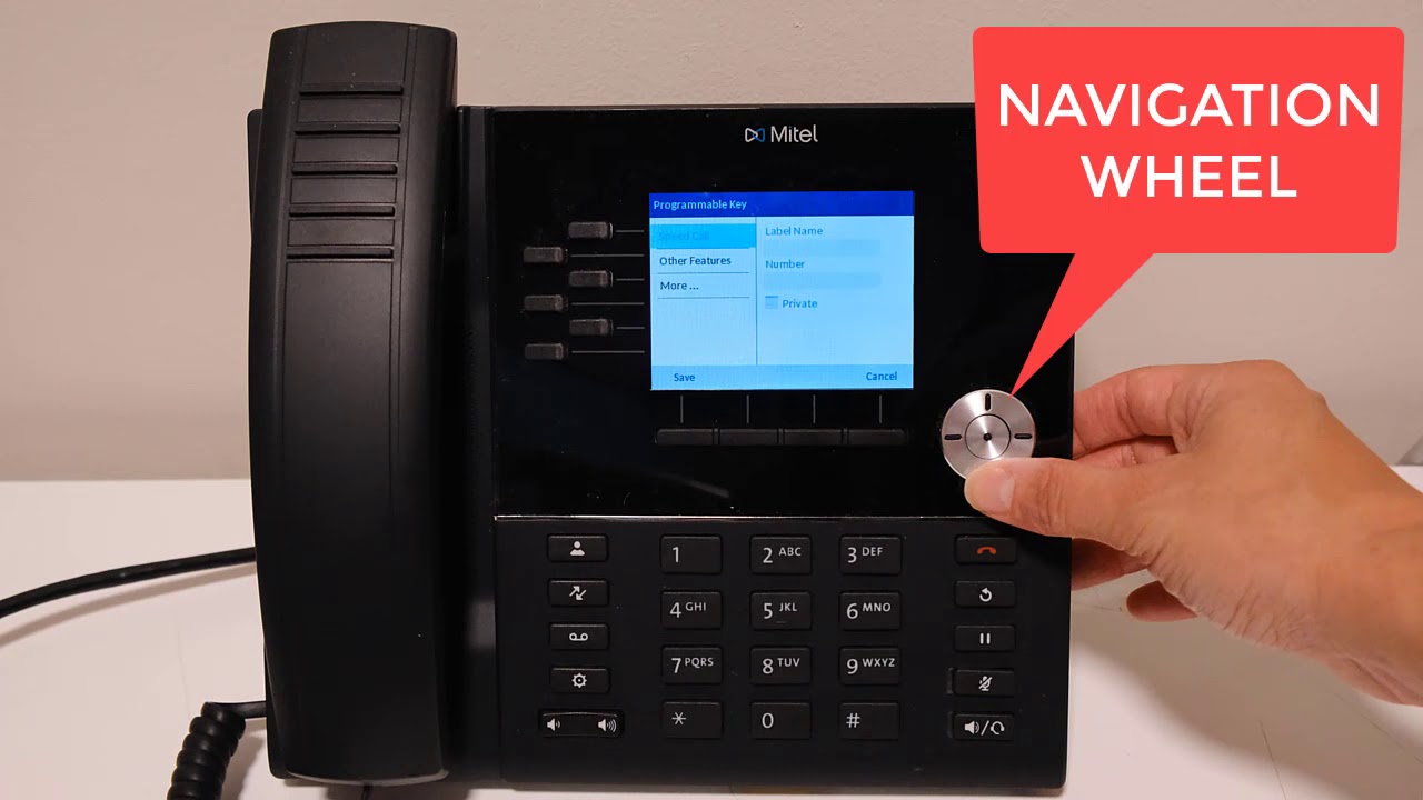 Mitel 6920 Handset - Call Forward Always - YouTube