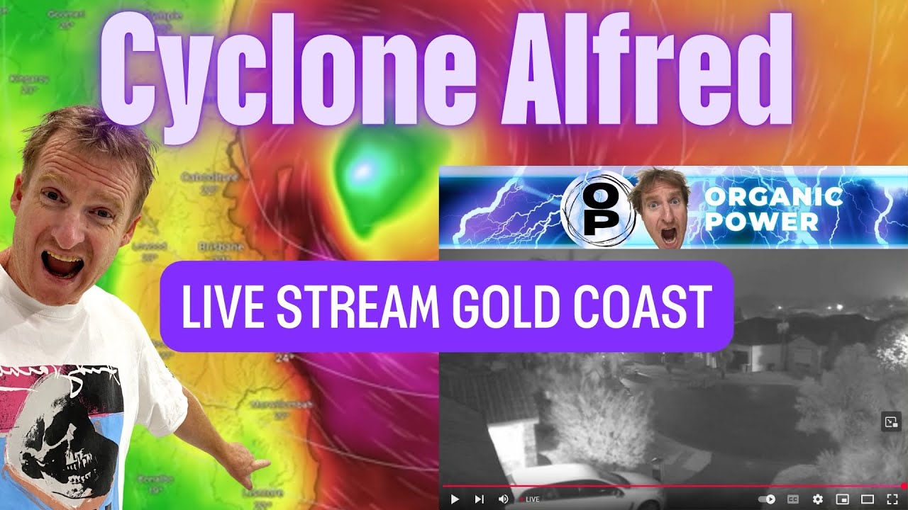 Cyclone Alfred LIVE STREAM Uncut Camera Footage Gold Coast ...
