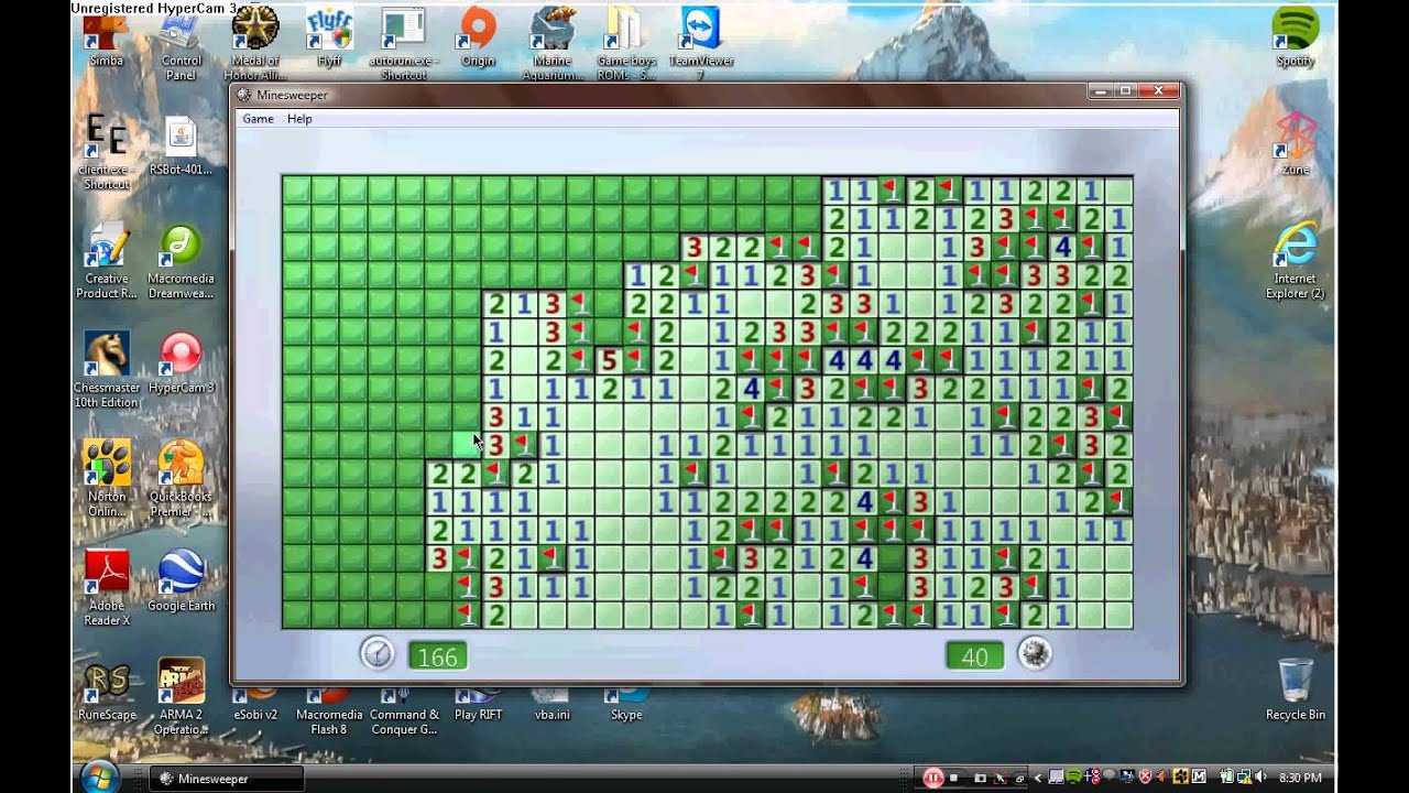 Minesweeper Gameplay- 368 seconds (Advanced mode) - YouTube