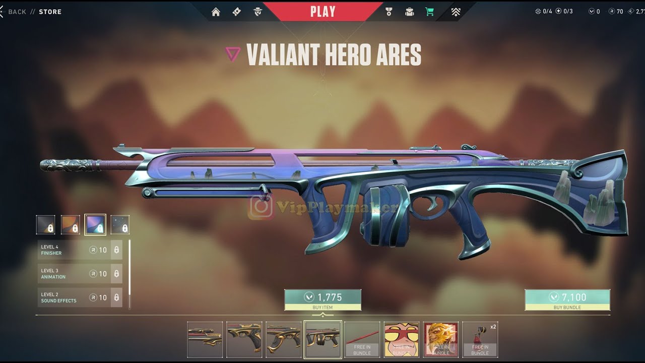 VIP VALIANT HERO ARES LEVEL 4 VARIANT 2 DUSK #𝐕𝐈𝐏 #𝐖𝐔𝐊𝐎𝐍𝐆 #VALORANT # ...