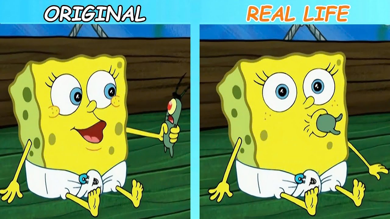 SpongeBob Plankton is Candy | SpongeBob Original vs Real life ...