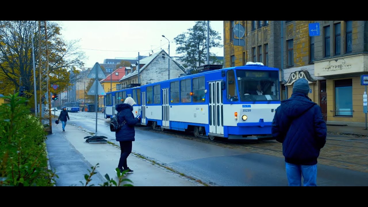 Latvia, Riga, tram ride from Turgeņeva iela to 13.janvāra iela - YouTube