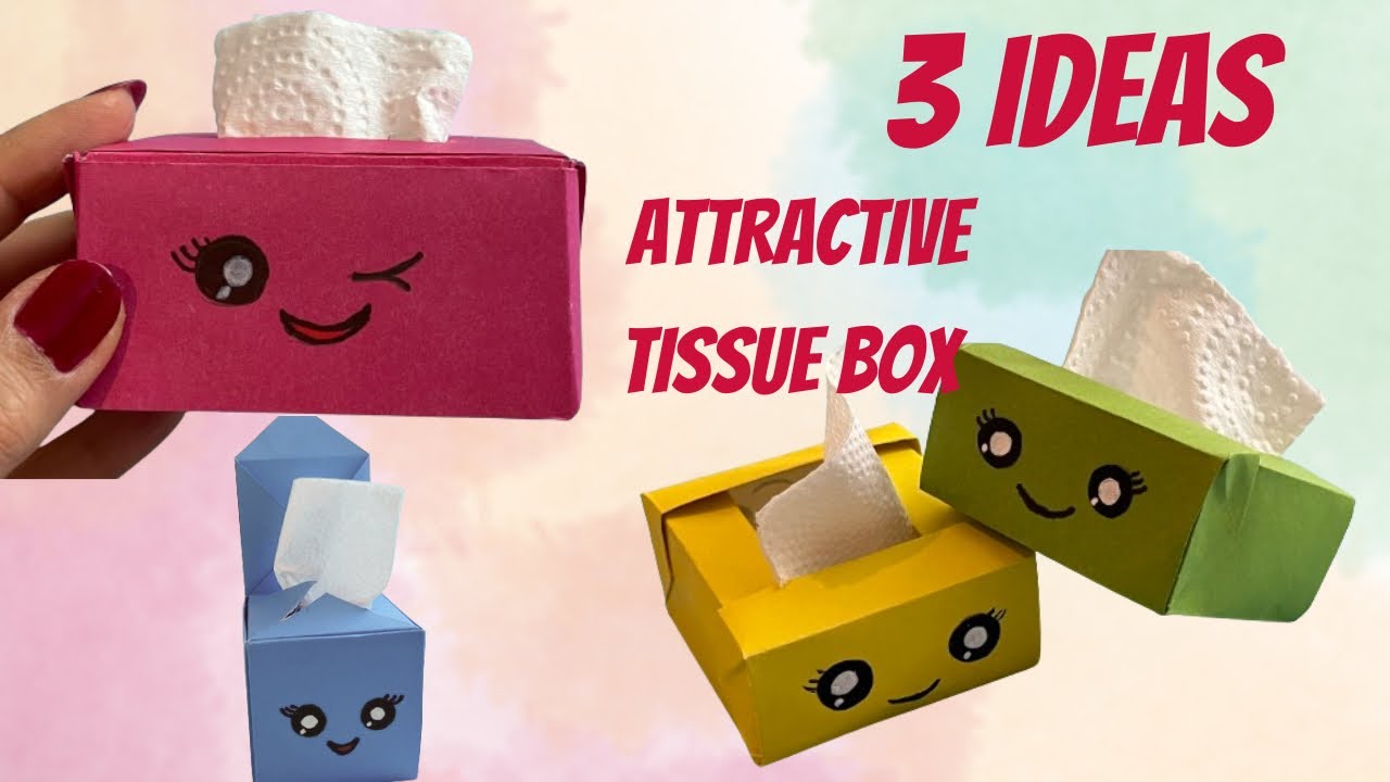 3 Ideas Attractive DIY Mini Tissue Holder 🧻/ Easy Origami Tissue Box ...