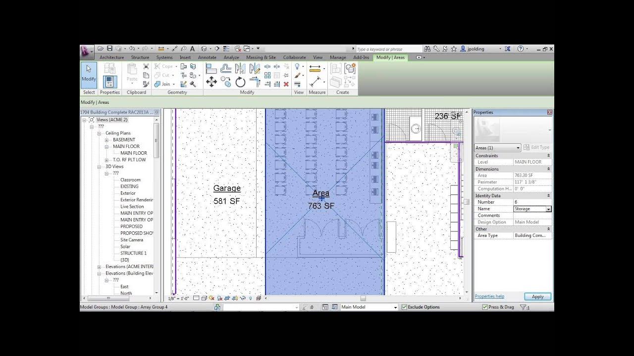 Advanced Revit Architecture 2013 Tutorial | Area Objects - YouTube