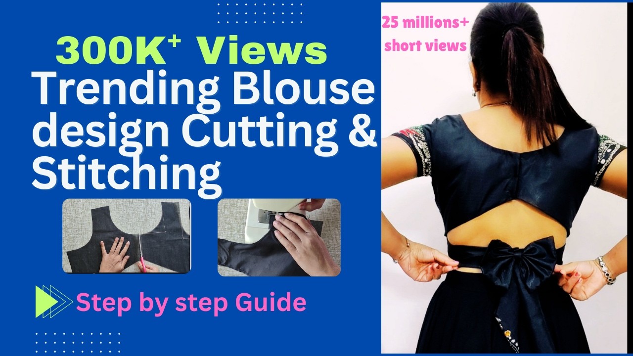 Trending blouse design cutting & stitching || designer blouse cutting ...