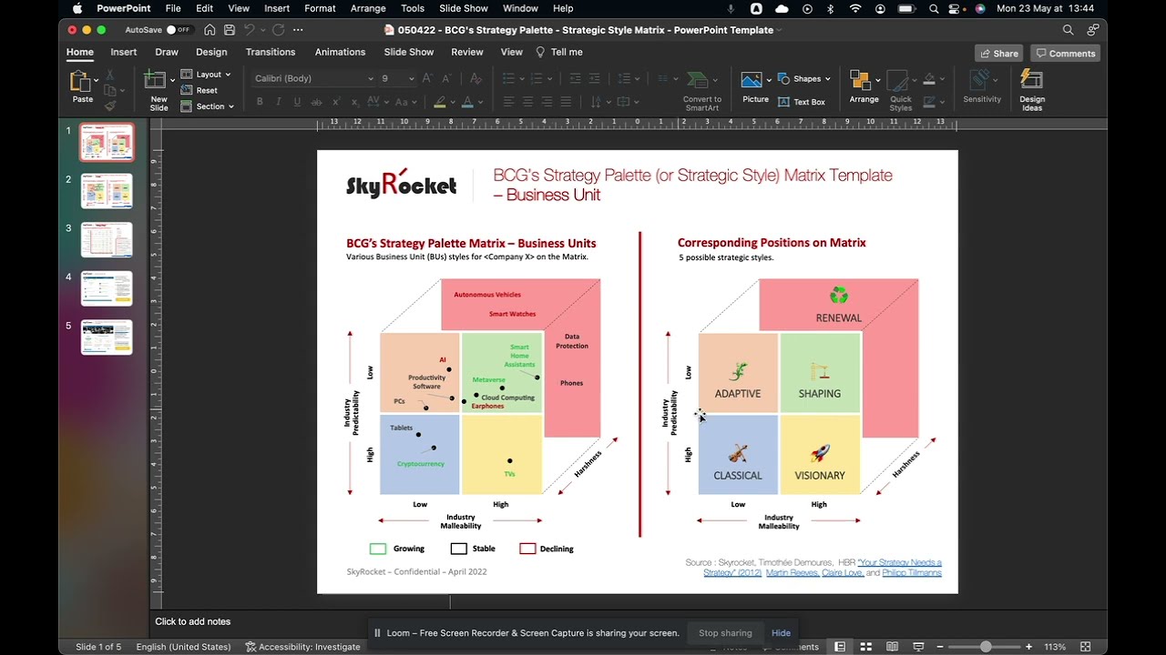 BCG's Strategy Palette (or Strategic Style) Framework Matrix - YouTube