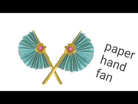 how to make a beautifull paper hand fan, DIy magic hand fan,easy paper ...