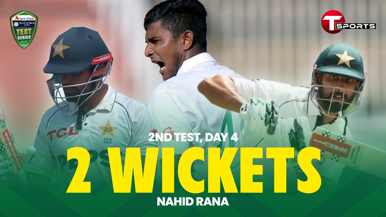 Nahid Rana picks up captain Shan Masood and Babar Azam's wicket | Nahid ...