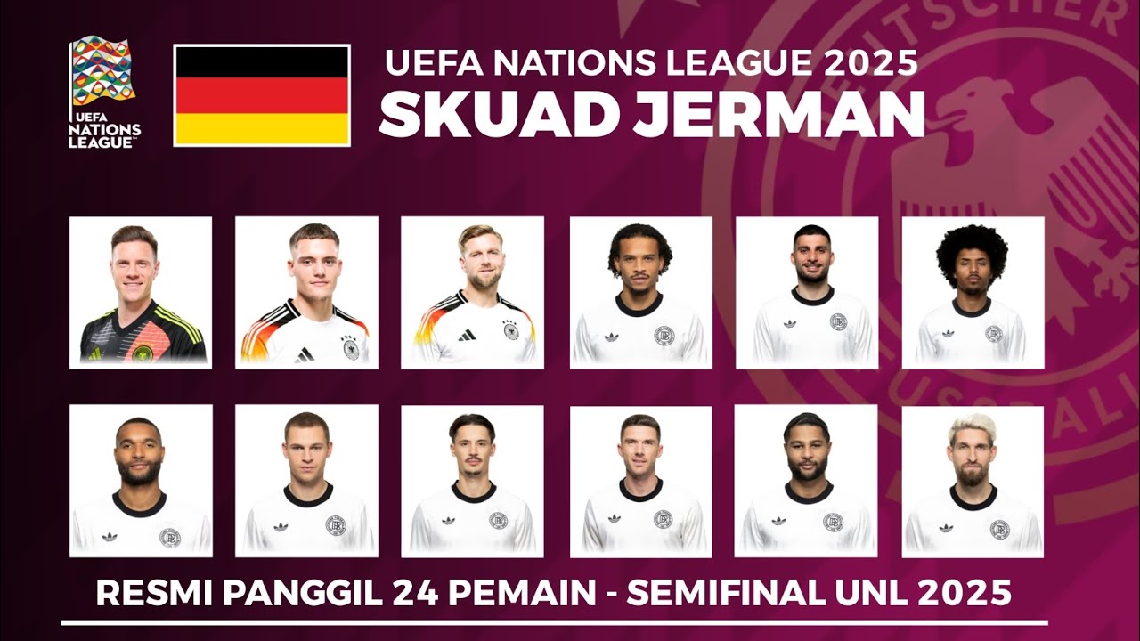 Daftar Skuad Jerman 2025 - Jadwal Jerman UEFA Nationas League 2025 ...
