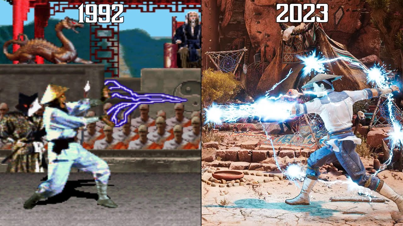 Raiden "Lightning" Evolution - Mortal Kombat 1-12 (1992-2023) 4K - YouTube