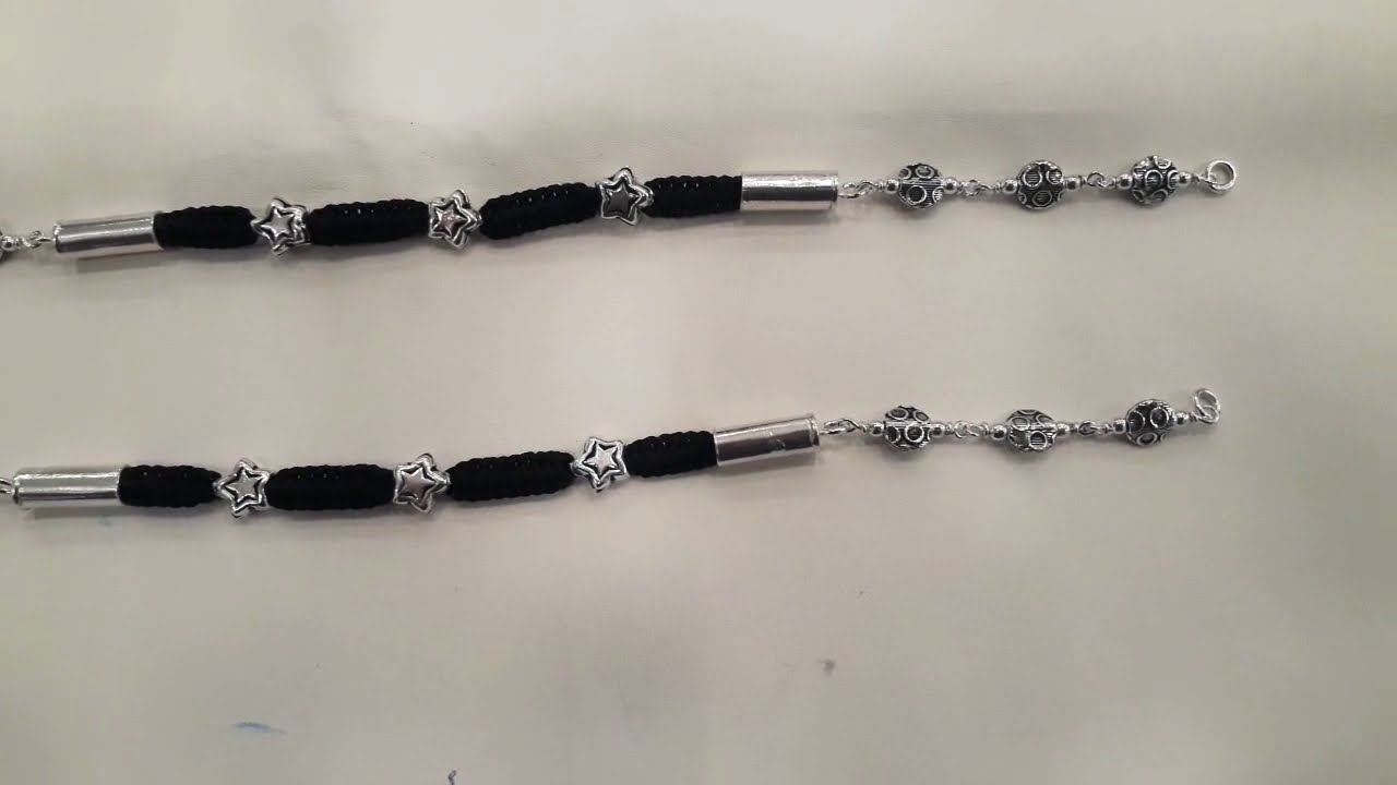 Antique silver Thread Payal anklet unique designs - YouTube