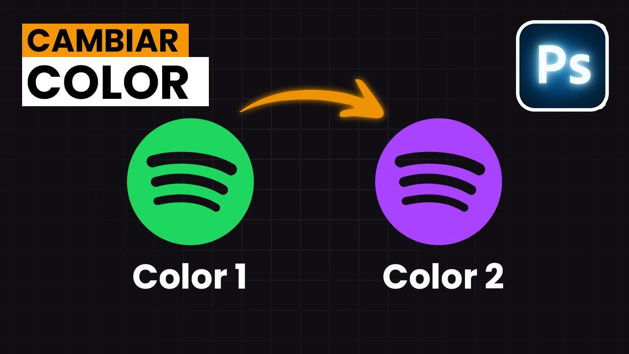 Como CAMBIAR COLOR LOGO EN UN 1 CLIC en Photoshop 💜 - YouTube