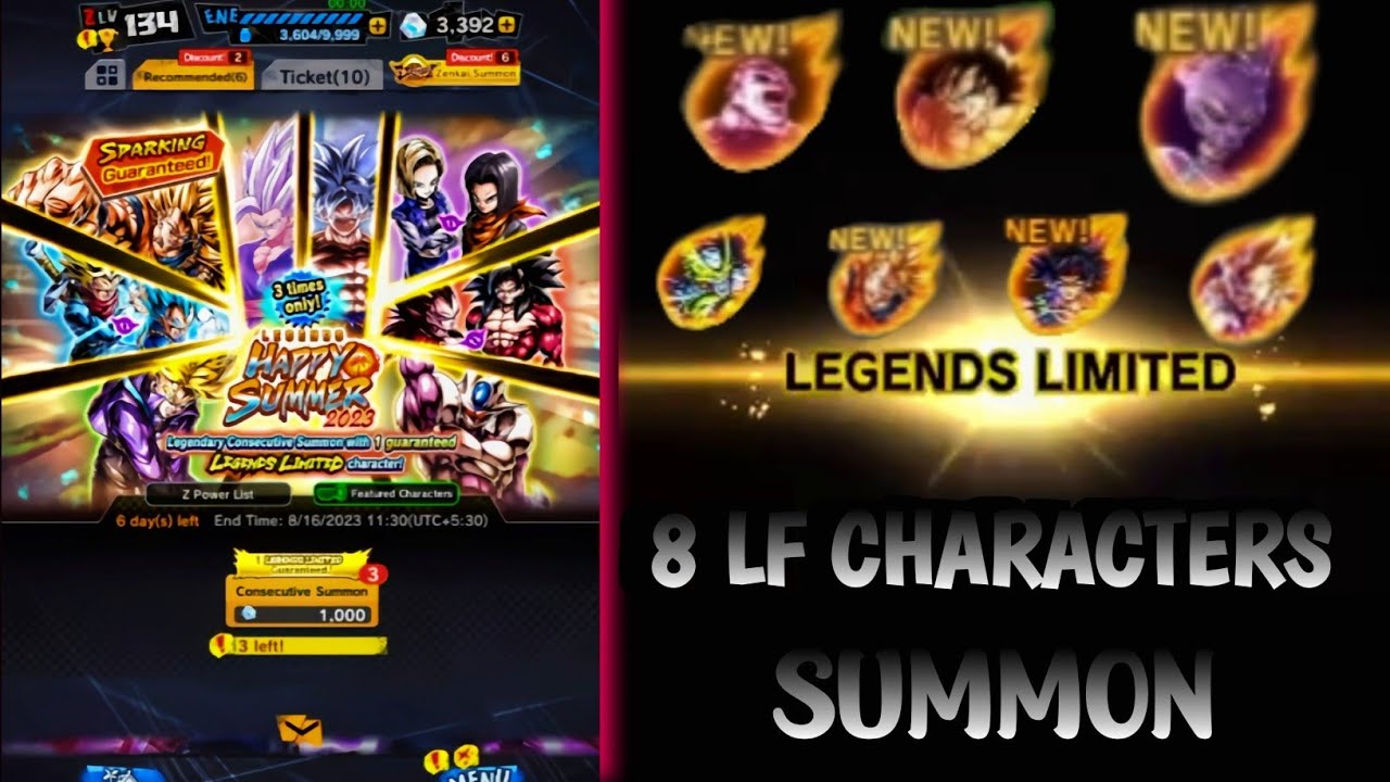 I AM VERY LUCKY 😉 | 8 LF CHARACTERS I GOT IT | DRAGON BALL LEGENDS ...
