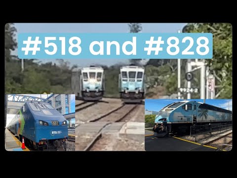 Tri-Rail #518 and #828 stop in Boca Raton, FL - YouTube